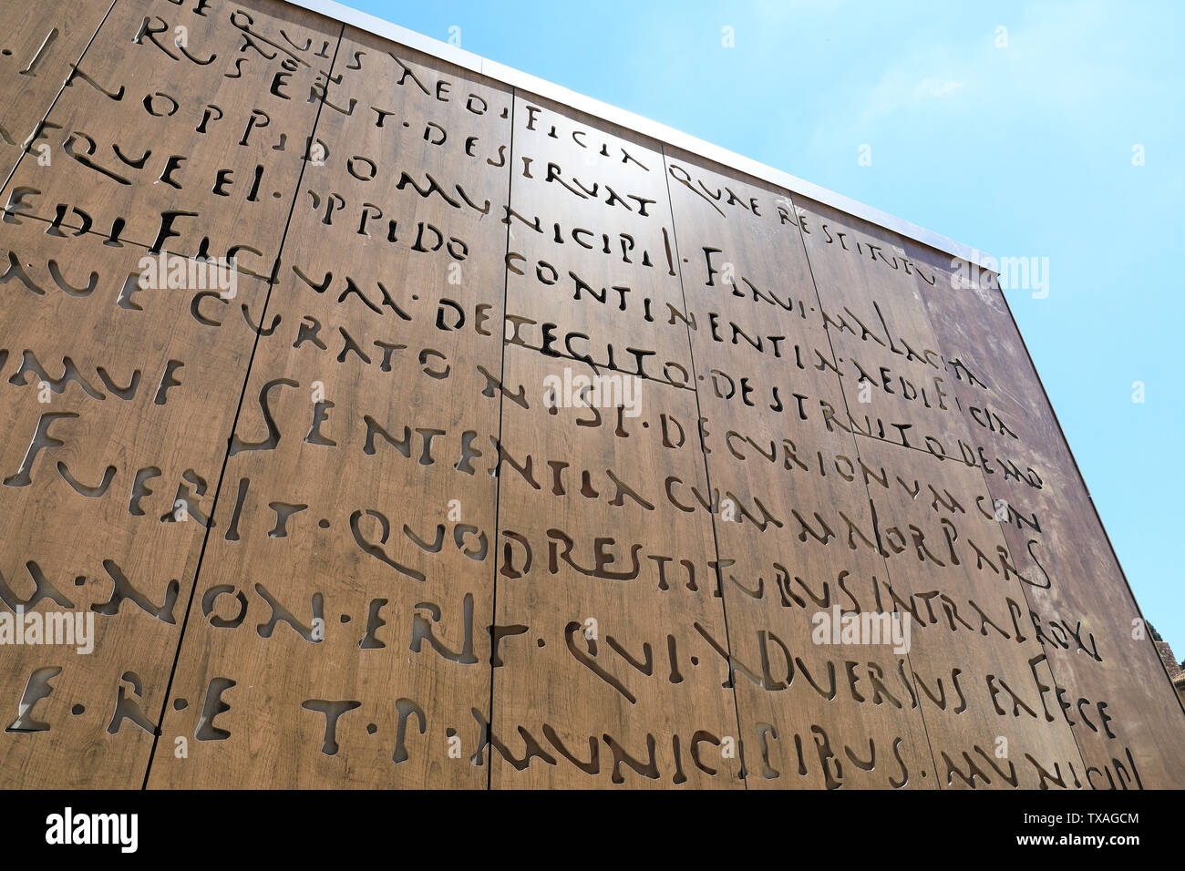 Roman writing outside the Roman theatre, dating back to the 1st century ...