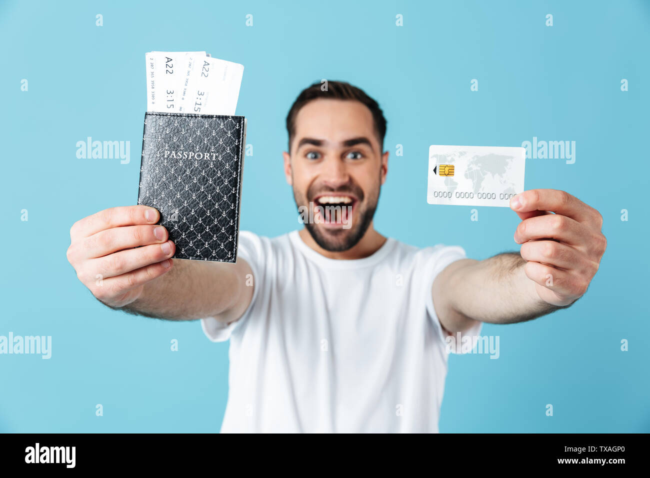 Young man passport photo hi-res stock photography and images - Alamy