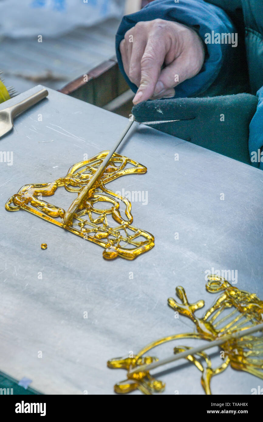 Chinese traditional handicrafts Sugar Man close-up Stock Photo - Alamy