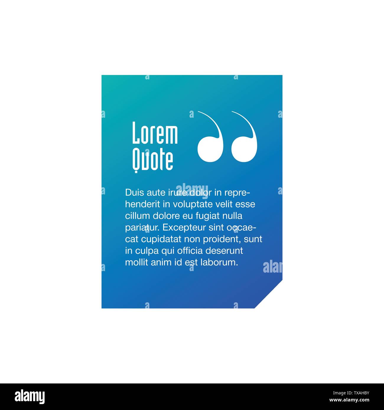 Blue Innovative vector quotation template in quotes. Creative vector ...