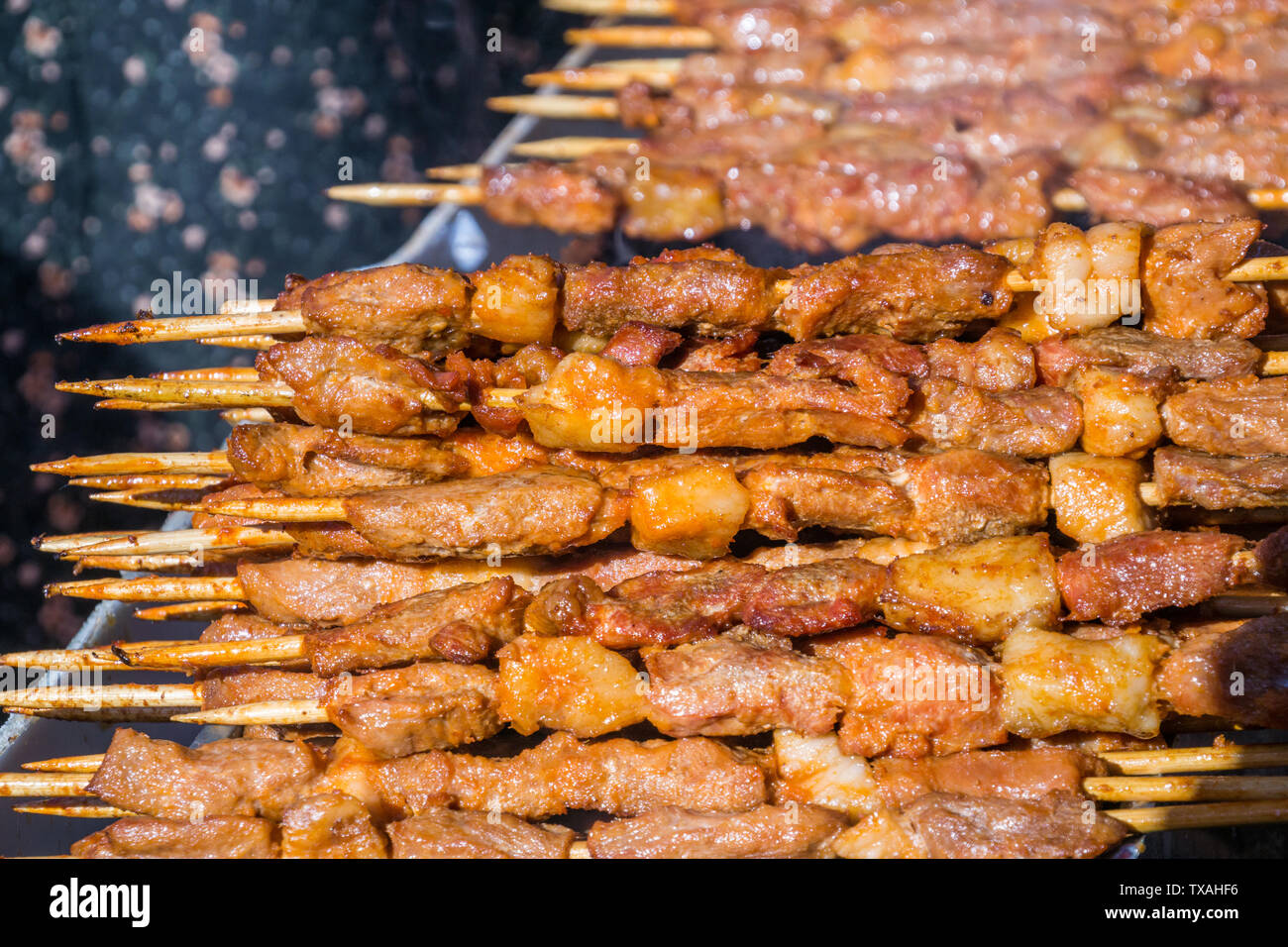 Chinese snack kebab close-up Stock Photo - Alamy
