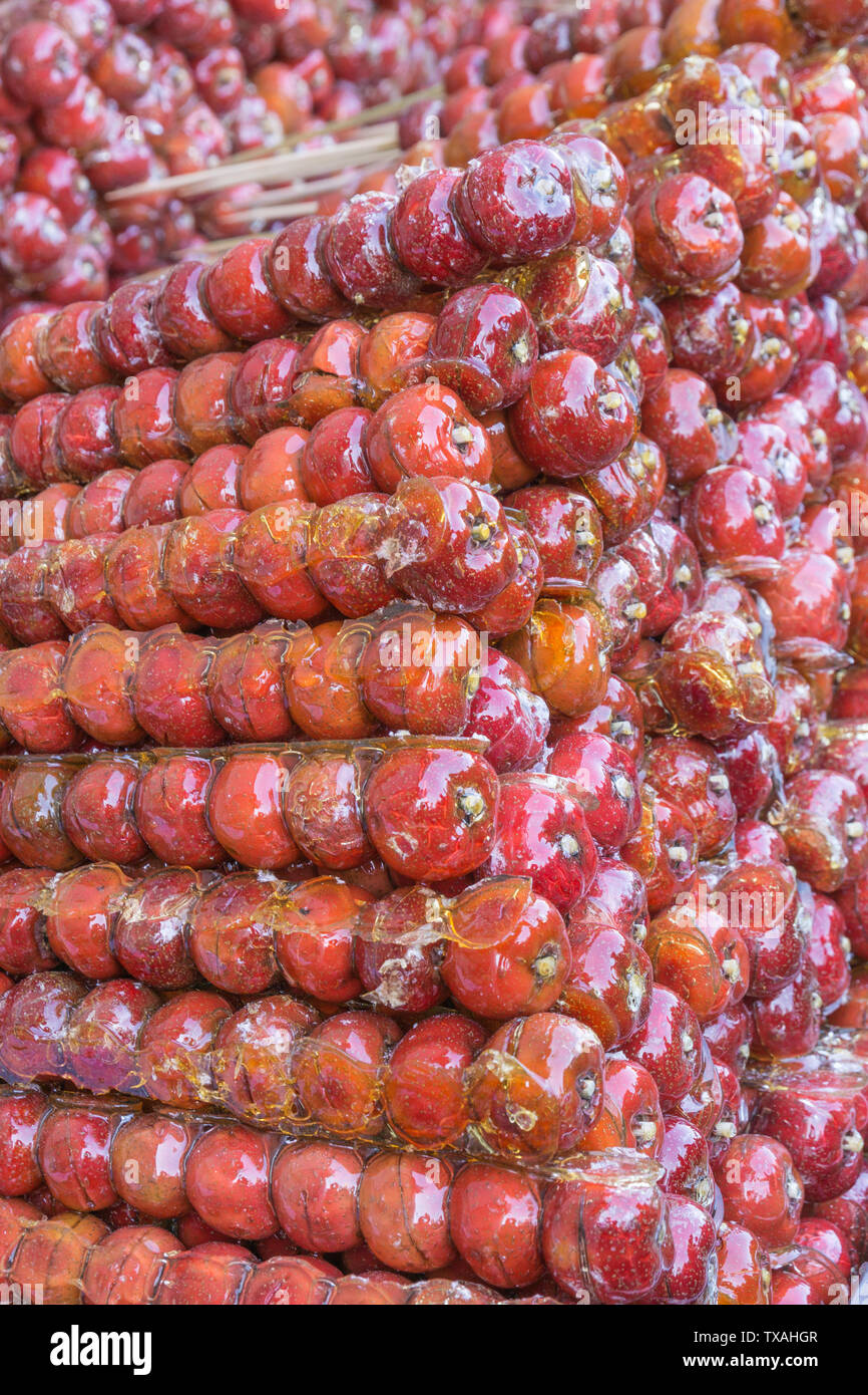 Chinese traditional snack ice sugar gourd close-up Stock Photo - Alamy