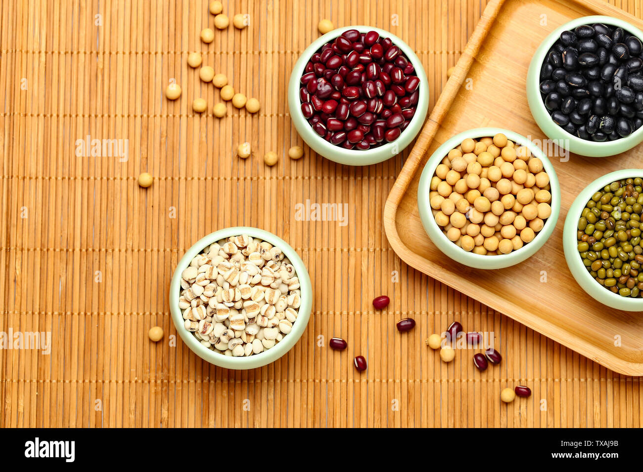 Miscellaneous grains, miscellaneous beans, soybeans, red beans, mung ...