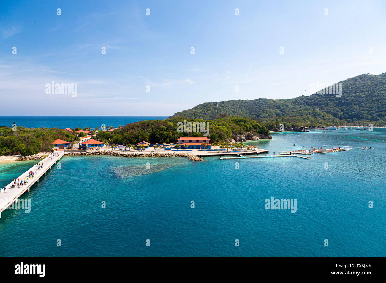 LABADEE, HAITI - February 19, 2017: Labadee is a port located on the ...