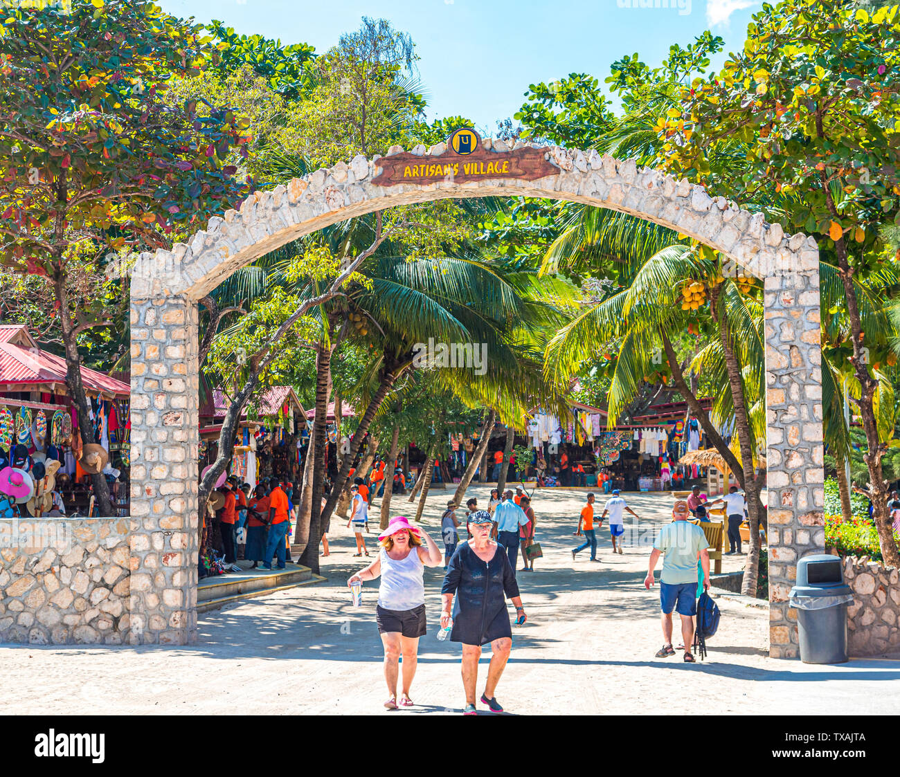 LABADEE, HAITI - February 19, 2017: Labadee is a port located on the ...