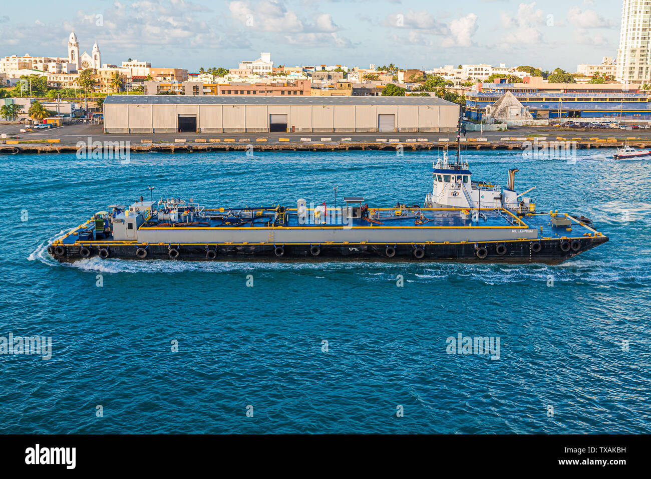 SAN JUAN, PUERTO RICO - December 11, 2016: San Juan serves as a major ...