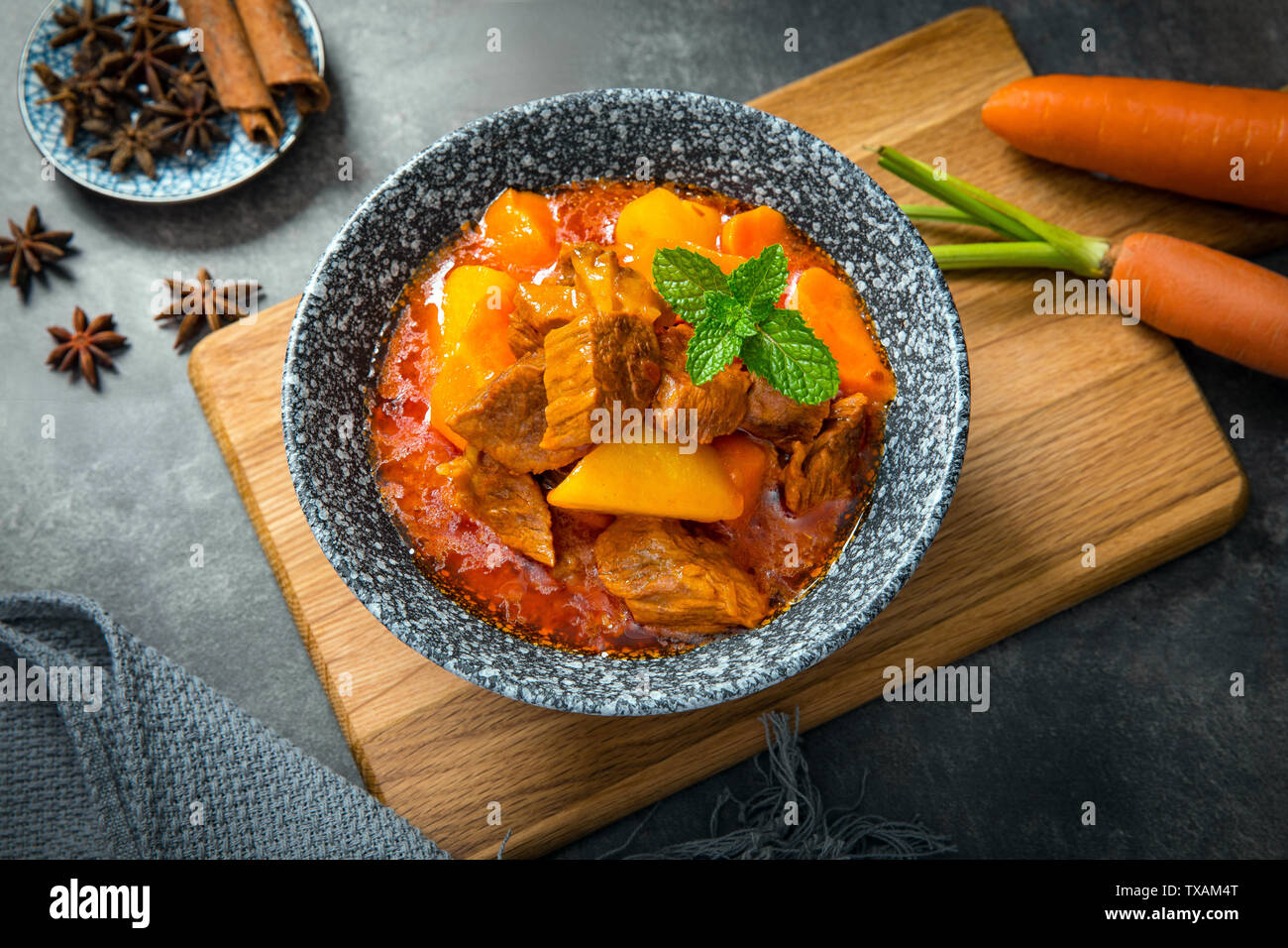 Gourmet braised meat dishes Stock Photo - Alamy