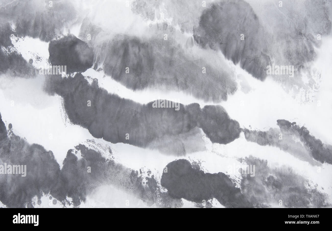 Abstract landscape ink background Stock Photo - Alamy