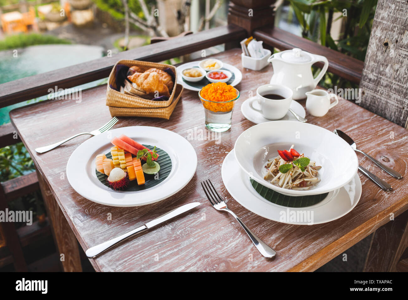 Balinese breakfast table hi-res stock photography and images - Alamy