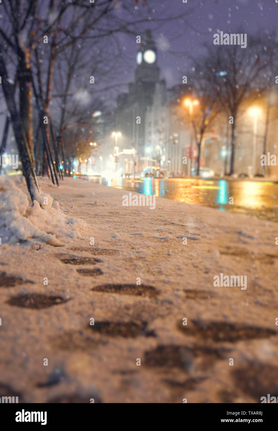Magic capital snow Stock Photo - Alamy