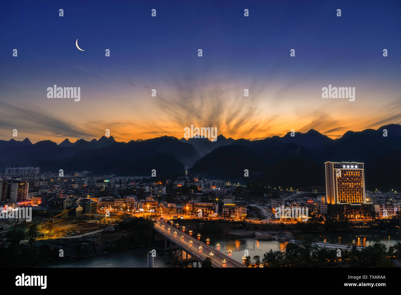 Libo city scenery Stock Photo - Alamy