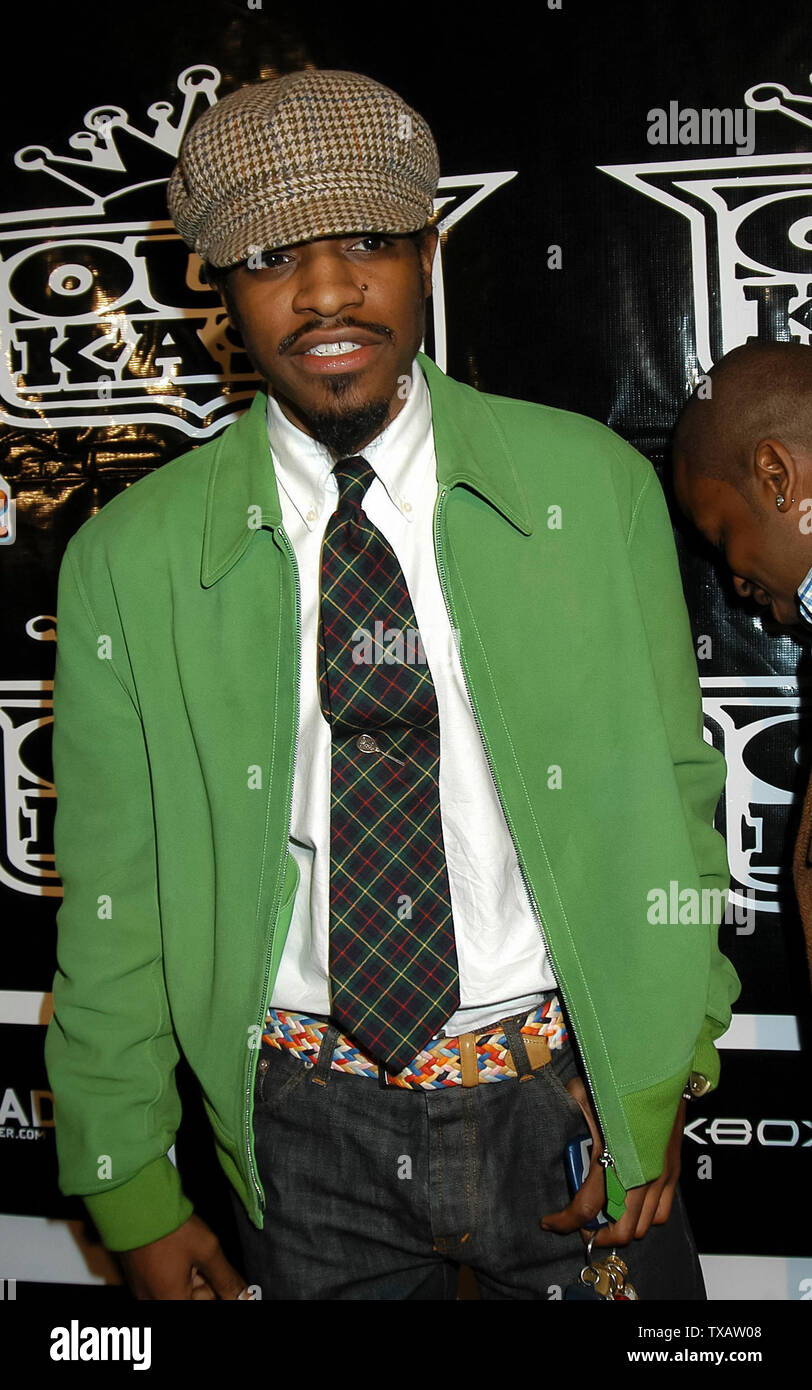 Andre 3000 of OutKast at the Polaroid/OutKast 2004 Grammy Party at a ...