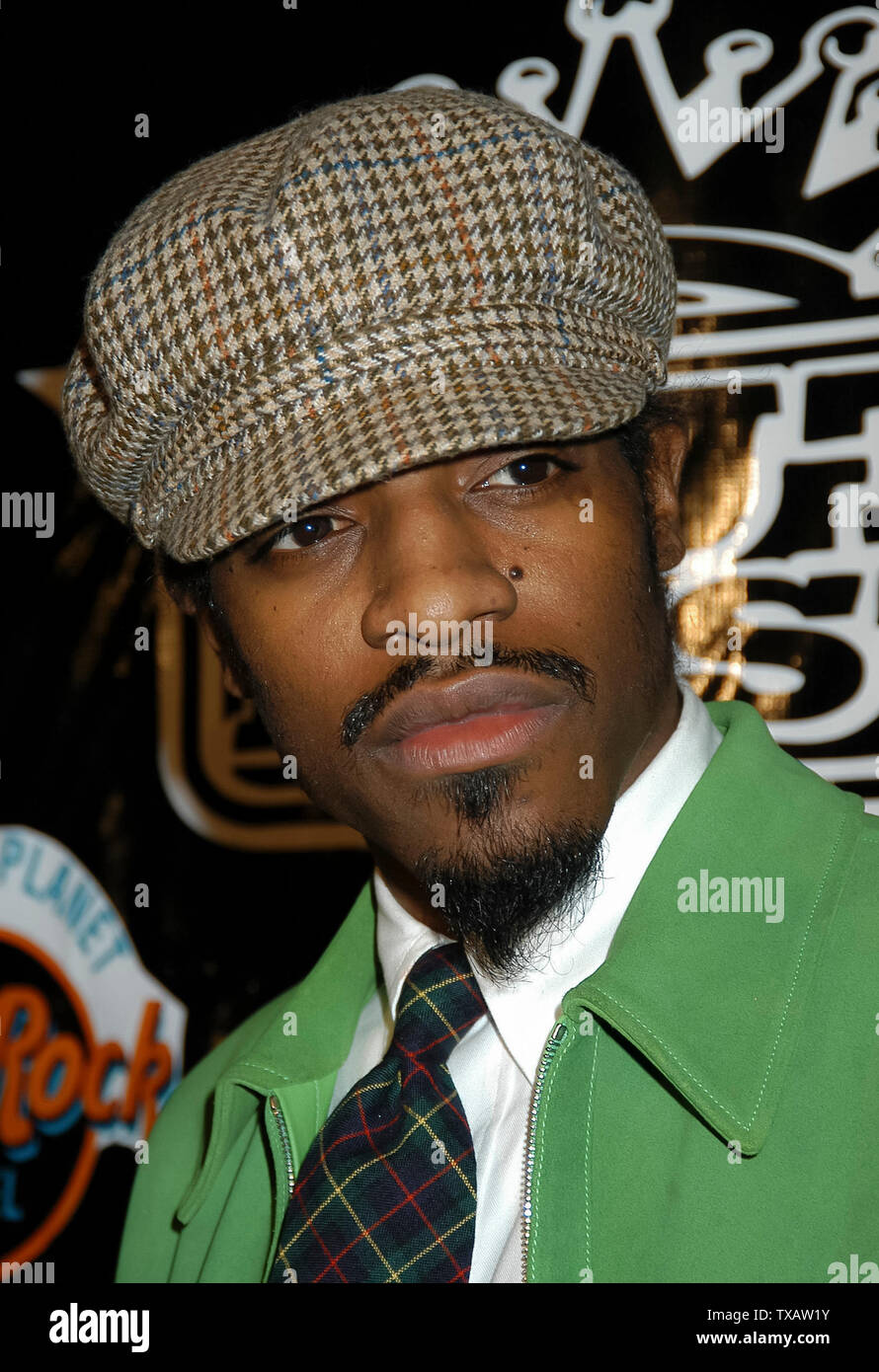 Andre 3000 of OutKast at the Polaroid/OutKast 2004 Grammy Party at a ...