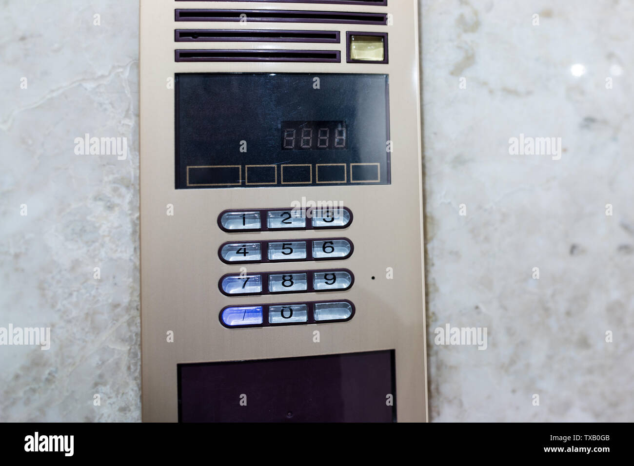 Security panel on wall Stock Photo - Alamy