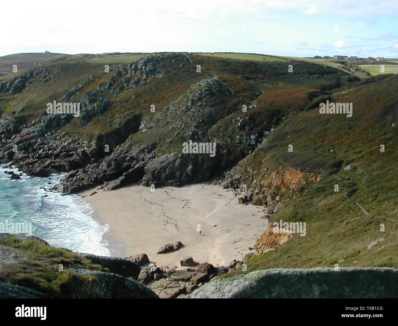 Porth chapel beach from pedn men an mere looking west chris angove 44 ...