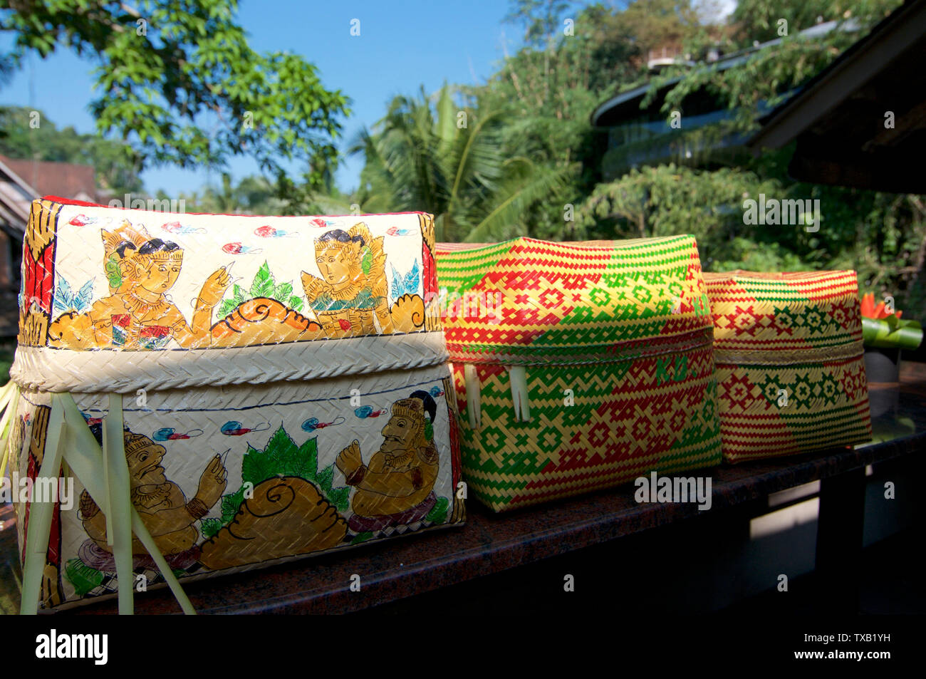 Balinese baskets hi-res stock photography and images - Alamy