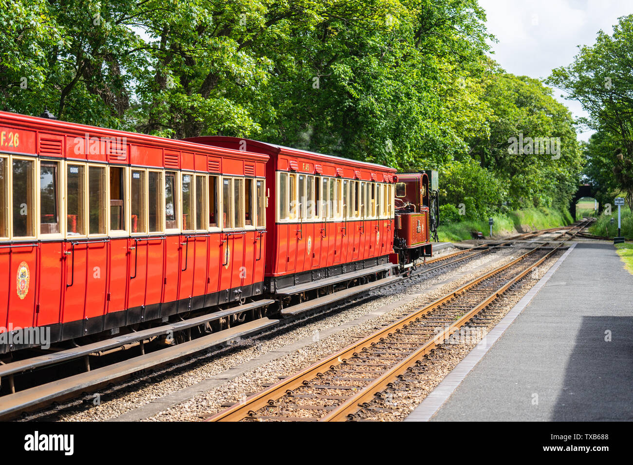 Castletown,Isle of Man, June 16, 2019. The Isle of Man Railway is a ...