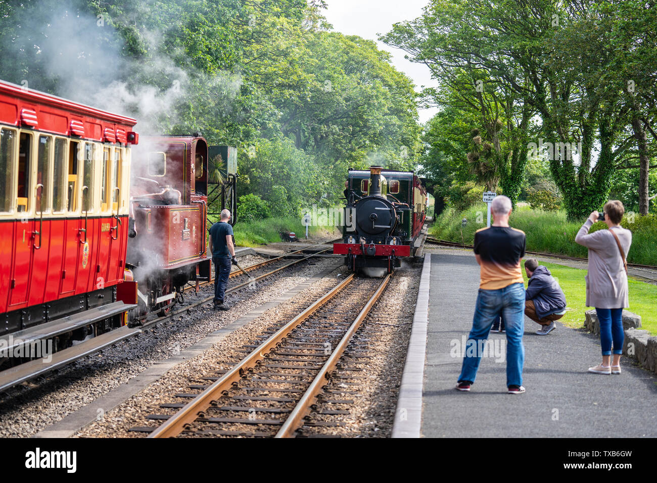 Castletown,Isle of Man, June 16, 2019. The Isle of Man Railway is a ...