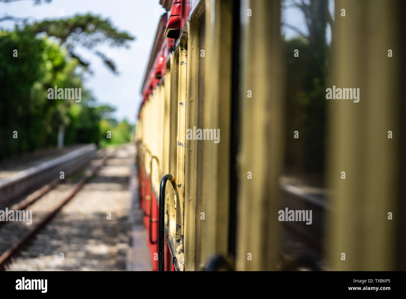 Castletown,Isle of Man, June 16, 2019. The Isle of Man Railway is a ...