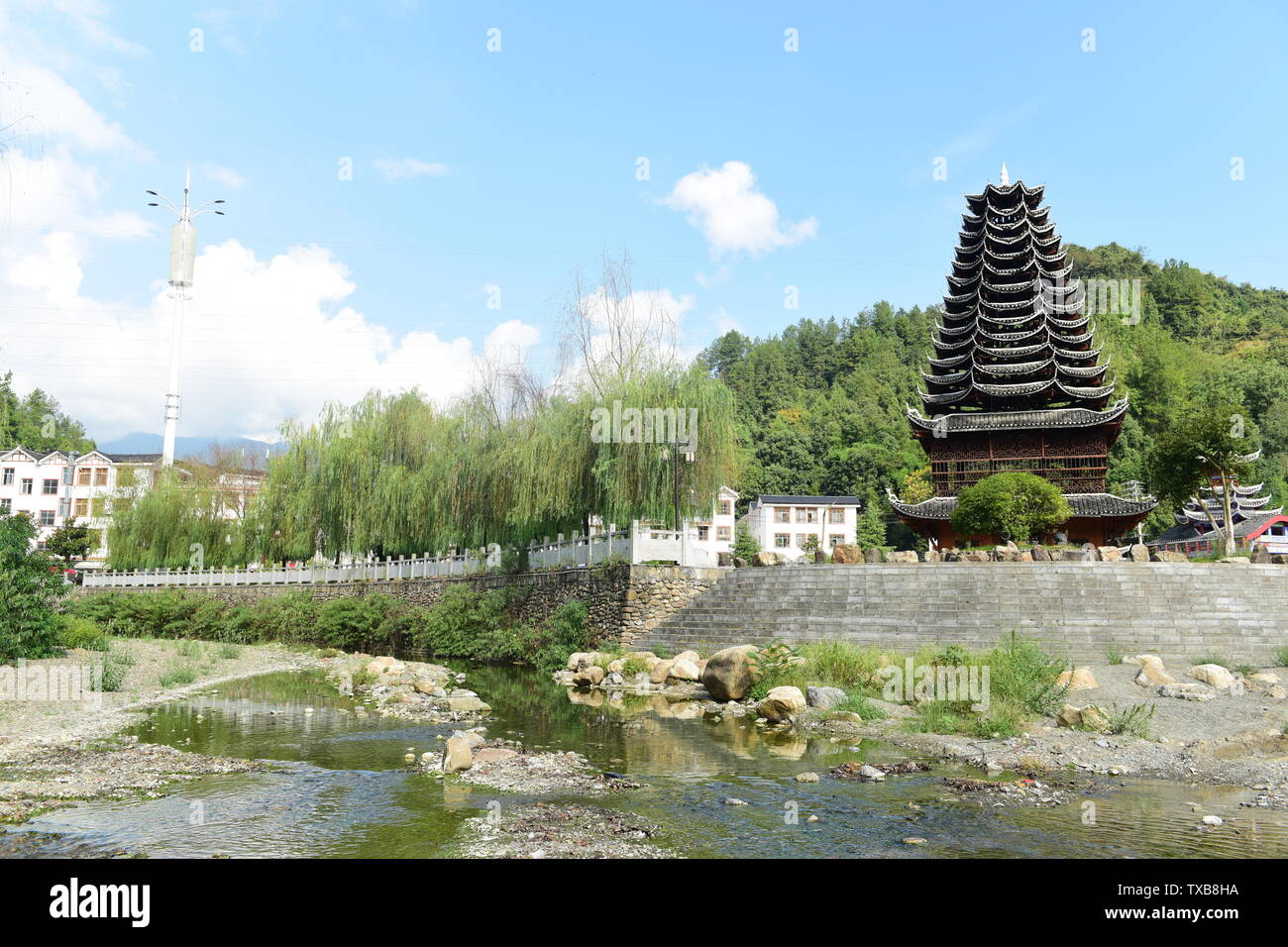 pagodas of the Dong people Stock Photo - Alamy
