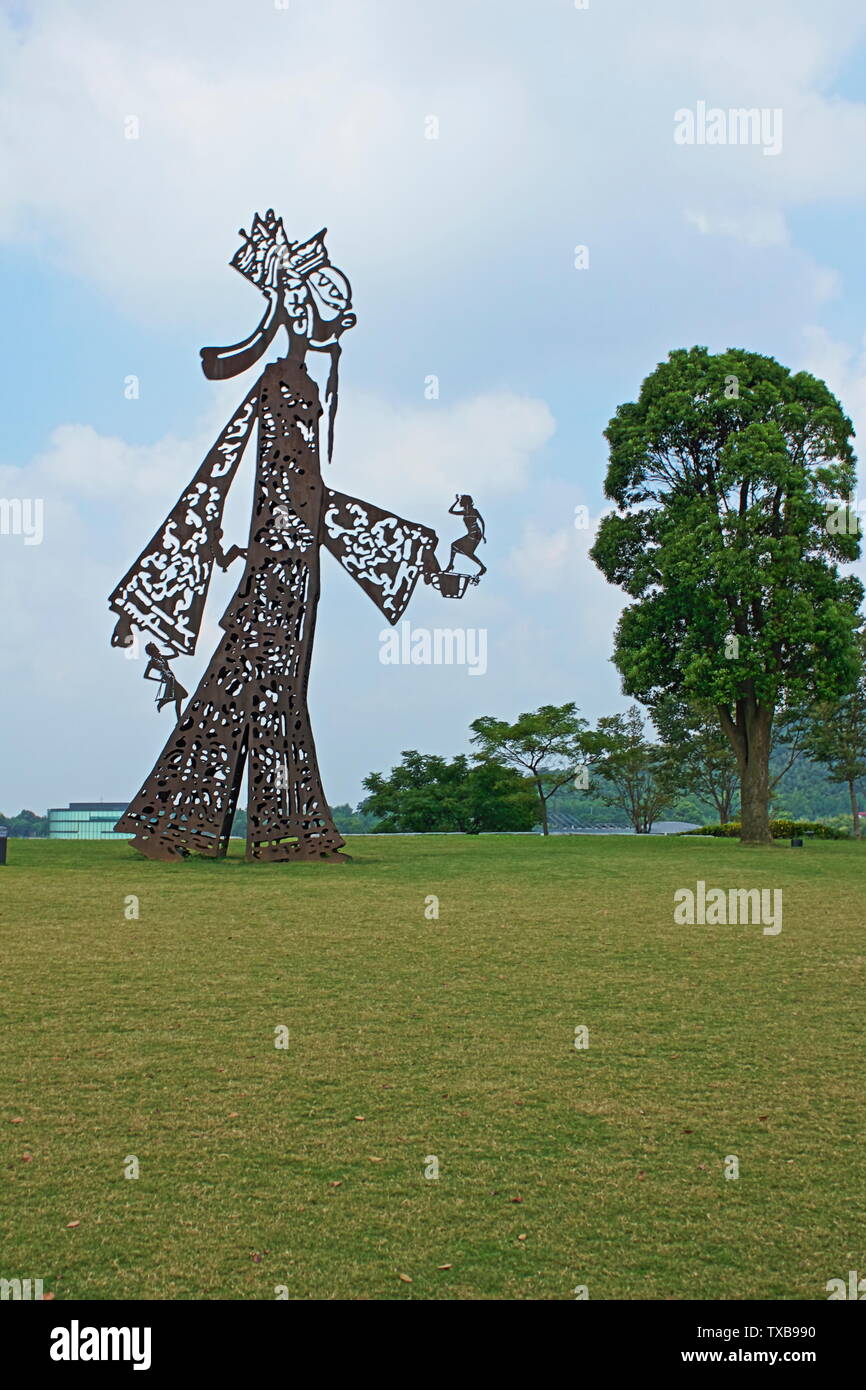 Scenery of Songjiang Moon Lake Sculpture Park in Shanghai Stock Photo ...
