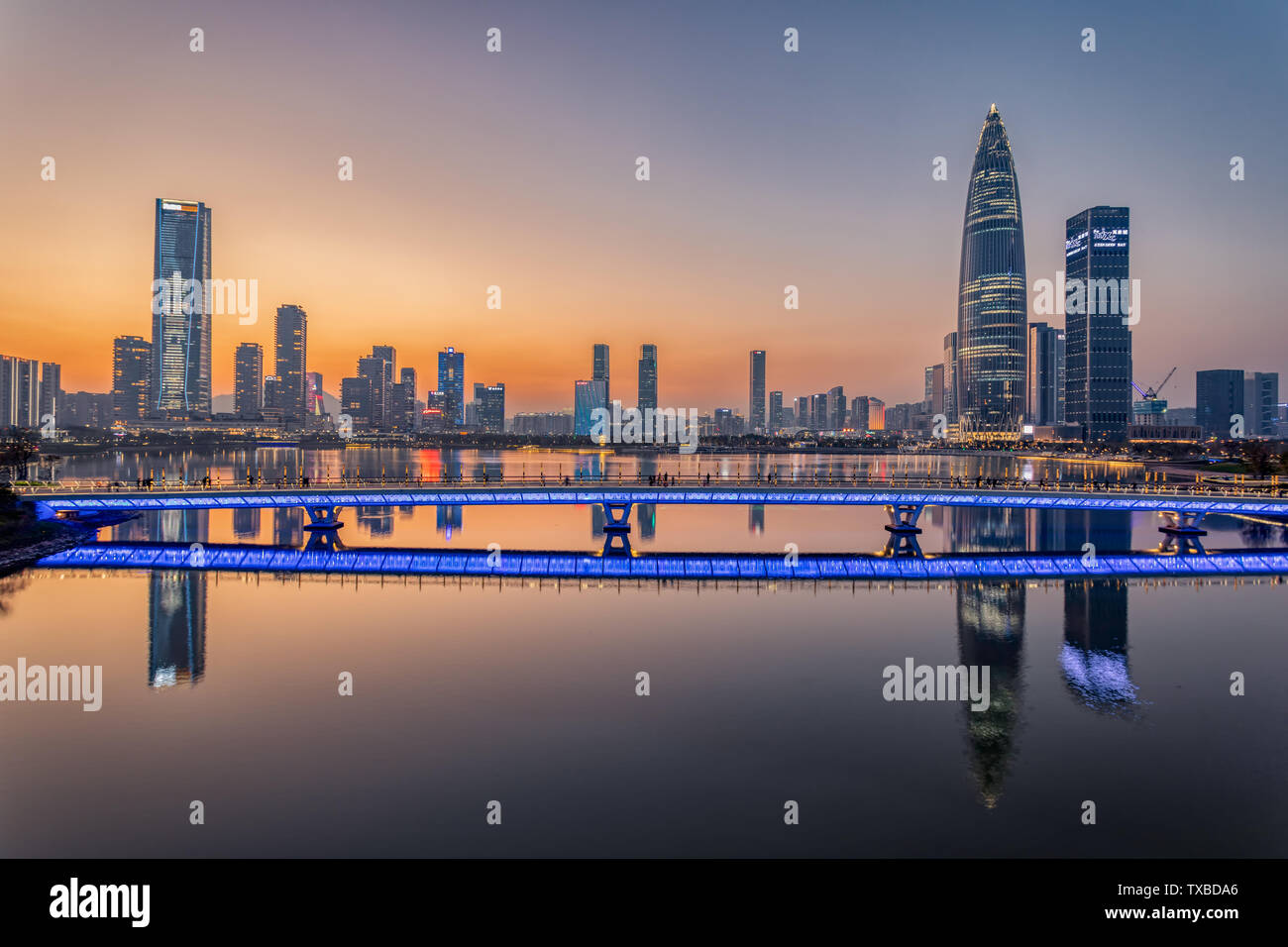 Night view of Deep Sea, Shenzhen Bay Stock Photo - Alamy