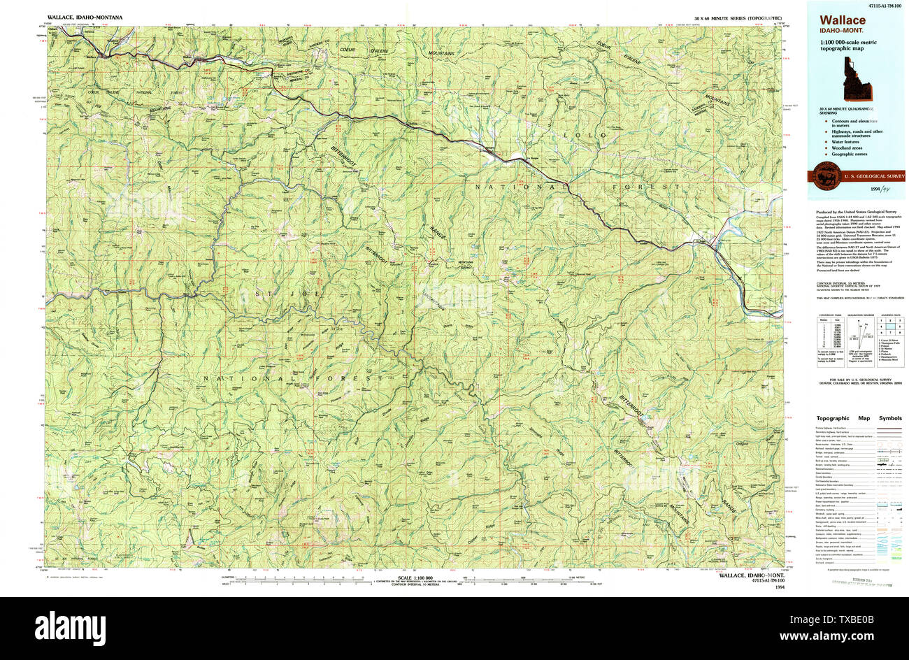 Map of wallace Cut Out Stock Images & Pictures - Alamy