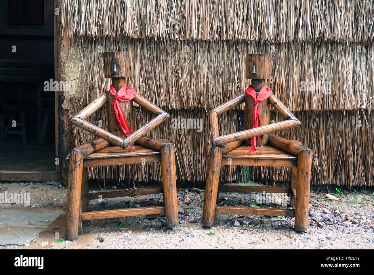 Straw Room Folk Seating Stock Photo - Alamy