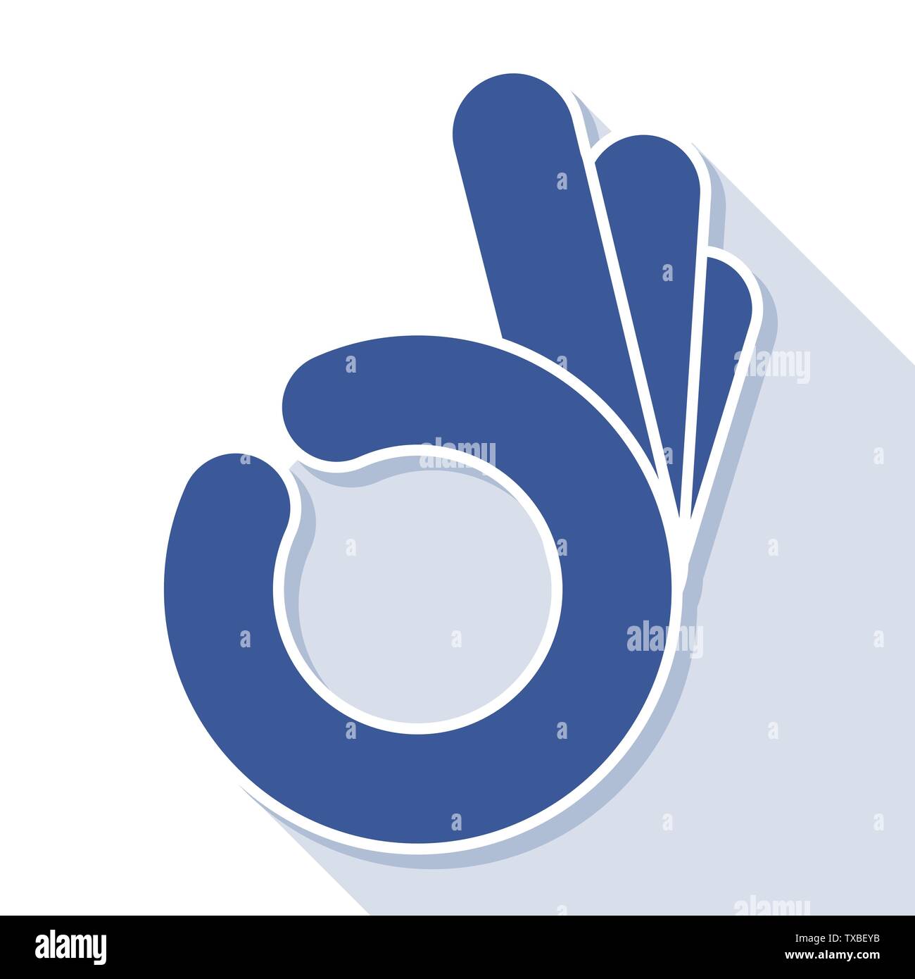 abstract OK okay hand symbol, vector Stock Vector Image & Art - Alamy