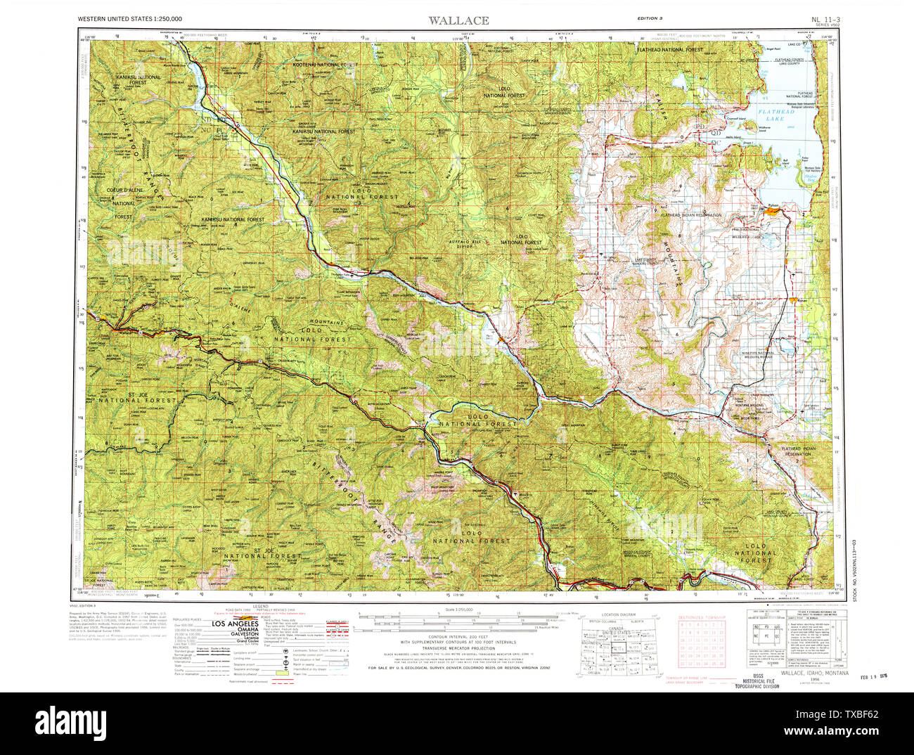 Map of wallace Cut Out Stock Images & Pictures - Alamy