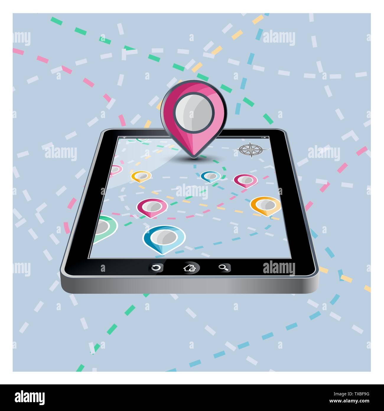 Global navigation icon in Stock Vector Images - Alamy