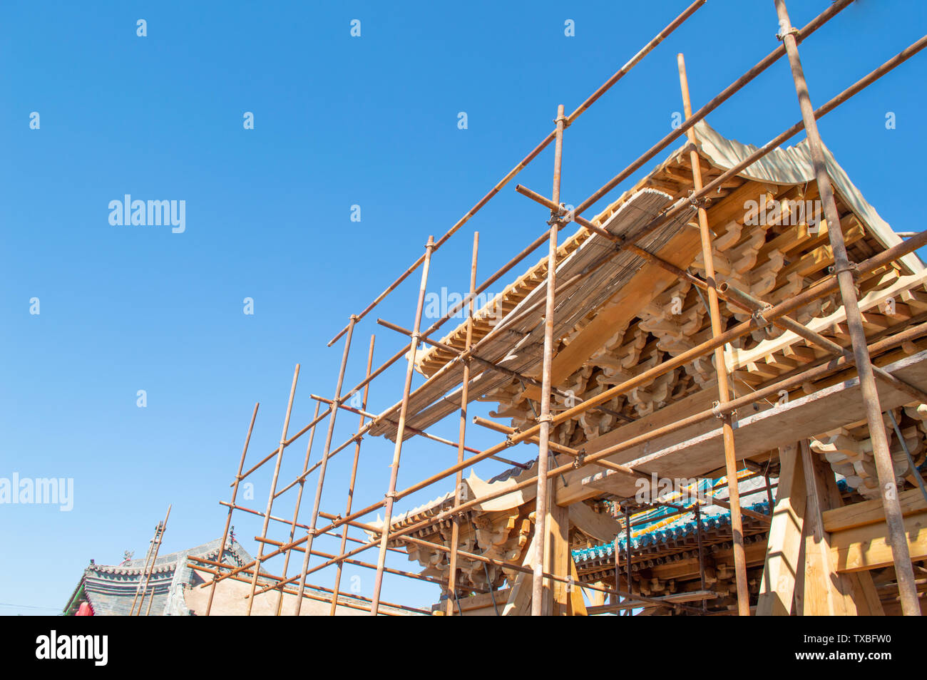 Ancient buildings under construction Stock Photo - Alamy