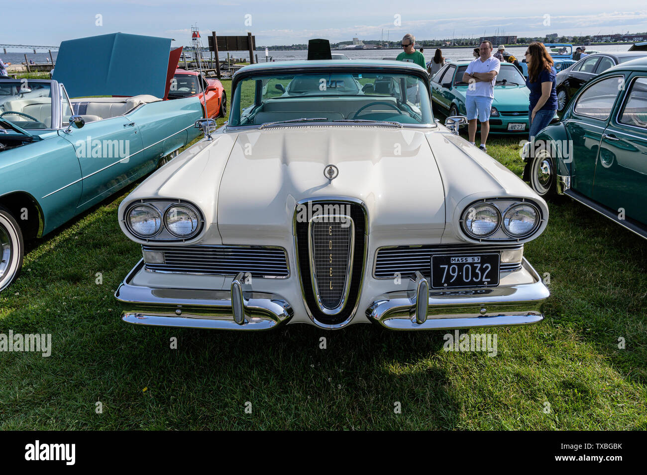 autos at a car show Stock Photo - Alamy