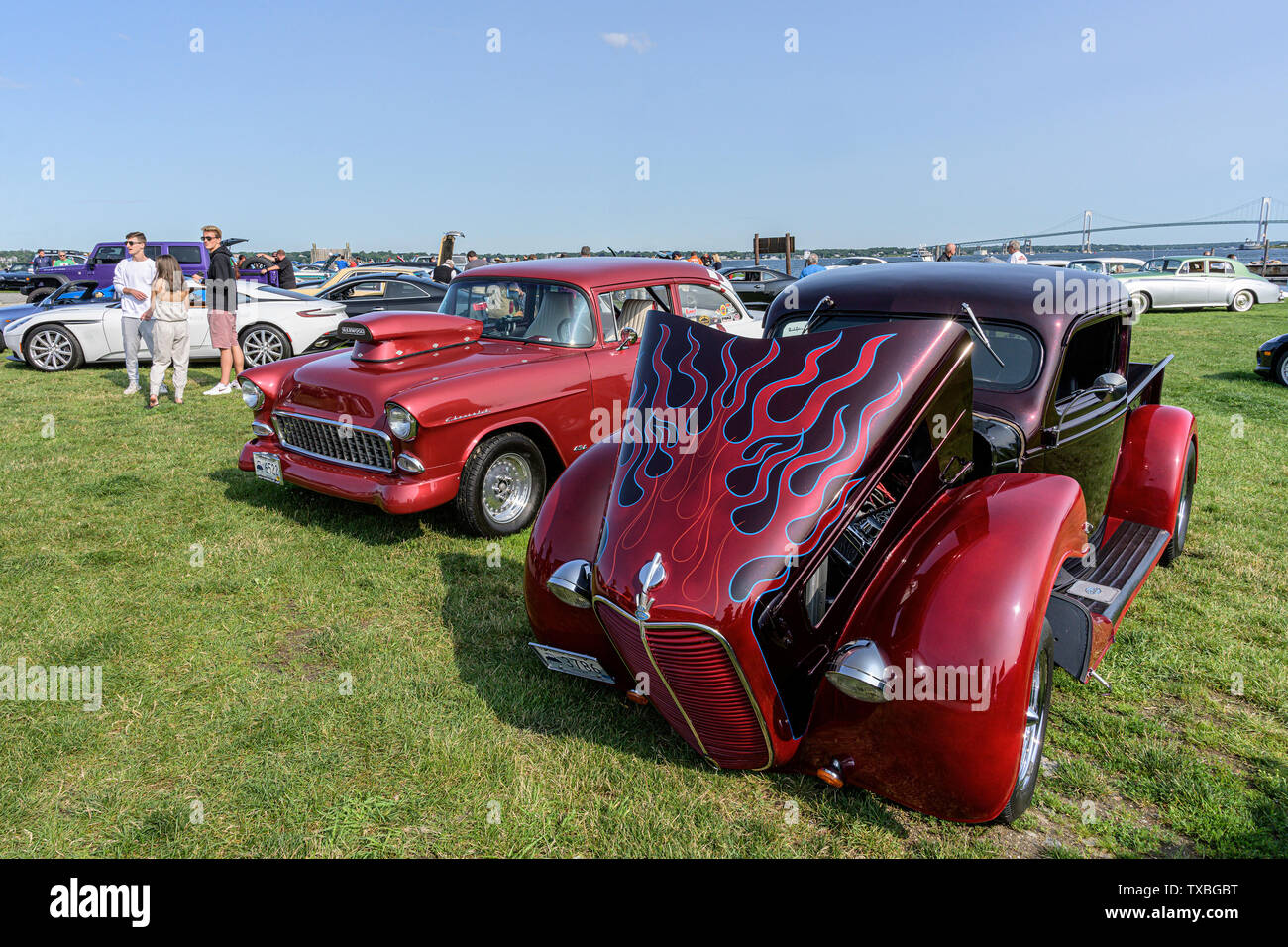 autos at a car show Stock Photo - Alamy