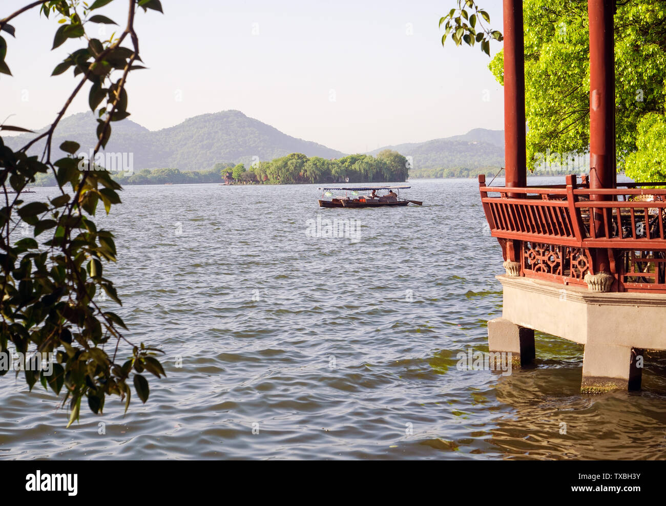 Spring color of West Lake Scenic Area Stock Photo - Alamy