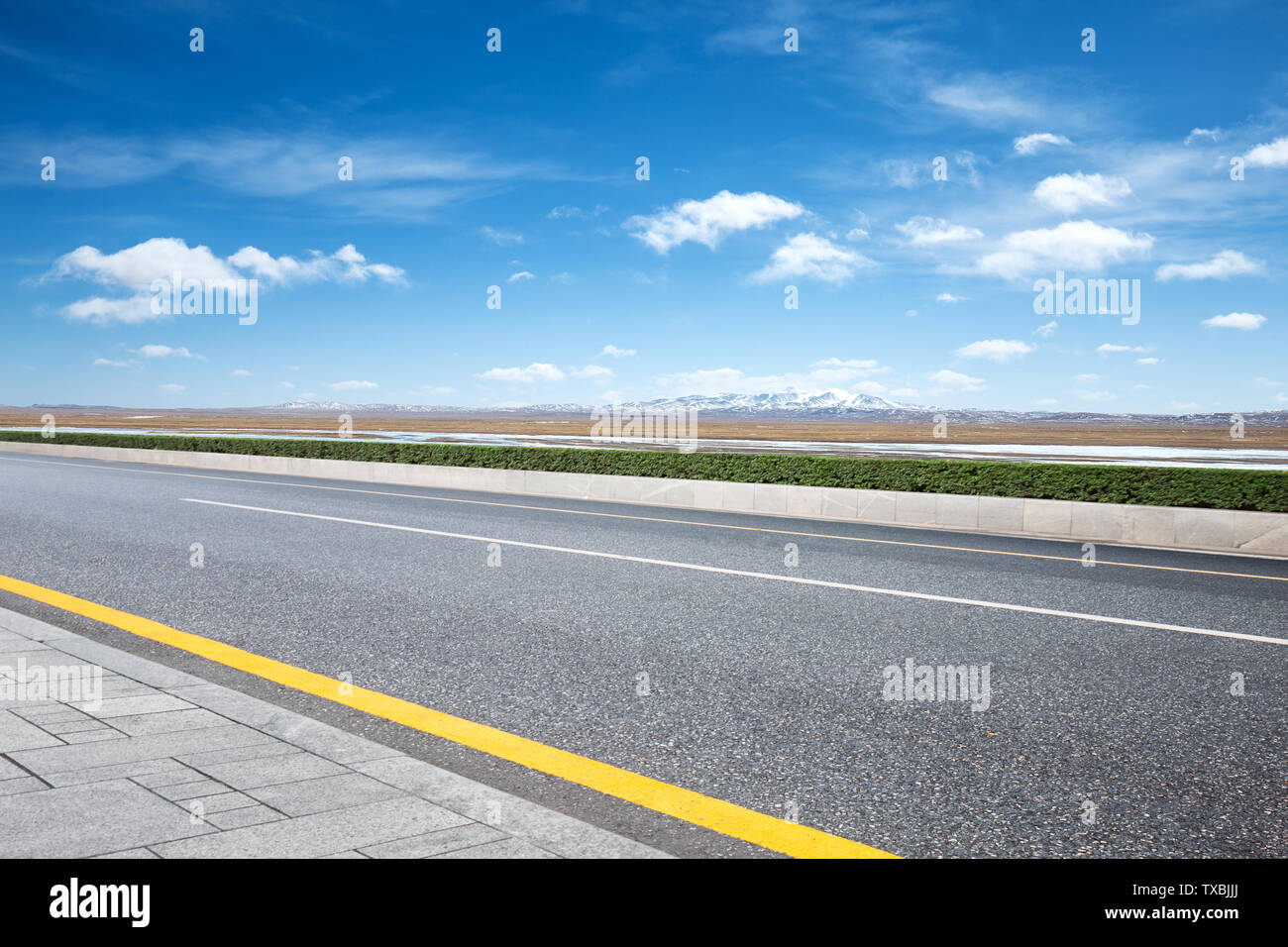 Asphalt transportation system with perspective view hi-res stock ...