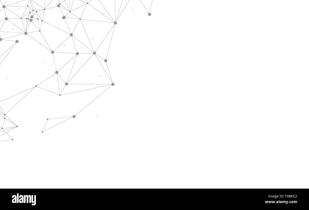 Interconnected dot wire material with a sense of technology. Big data ...