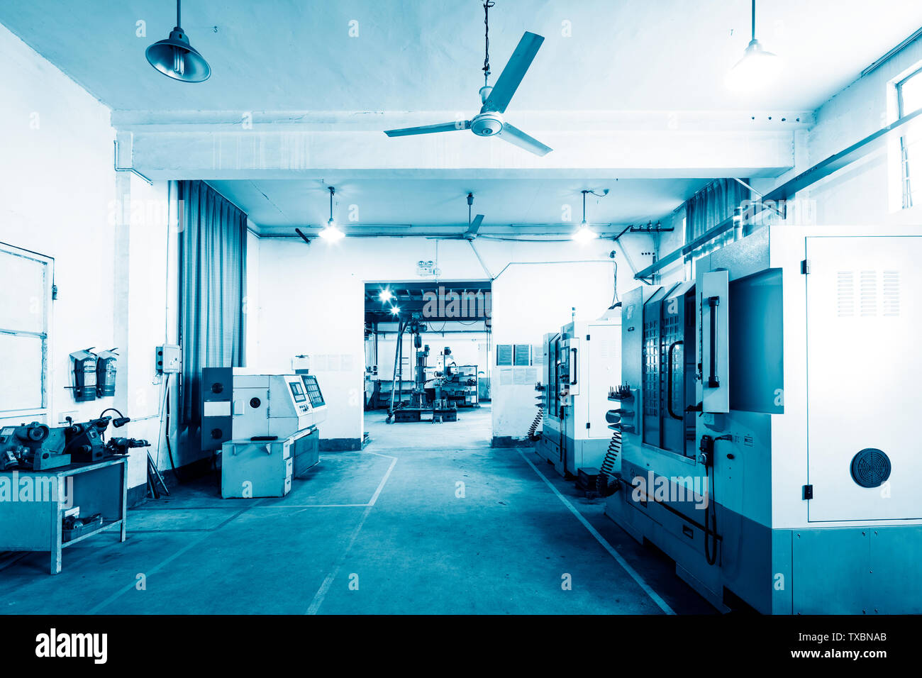 interior of modern factory of communication equipment Stock Photo - Alamy