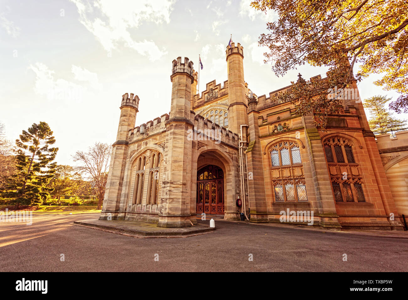 Medieval castle in Sydney Stock Photo - Alamy