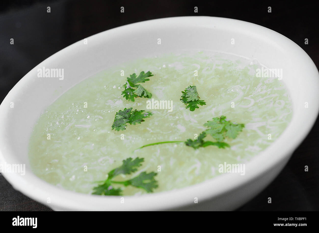 Jade silverfish soup Stock Photo - Alamy