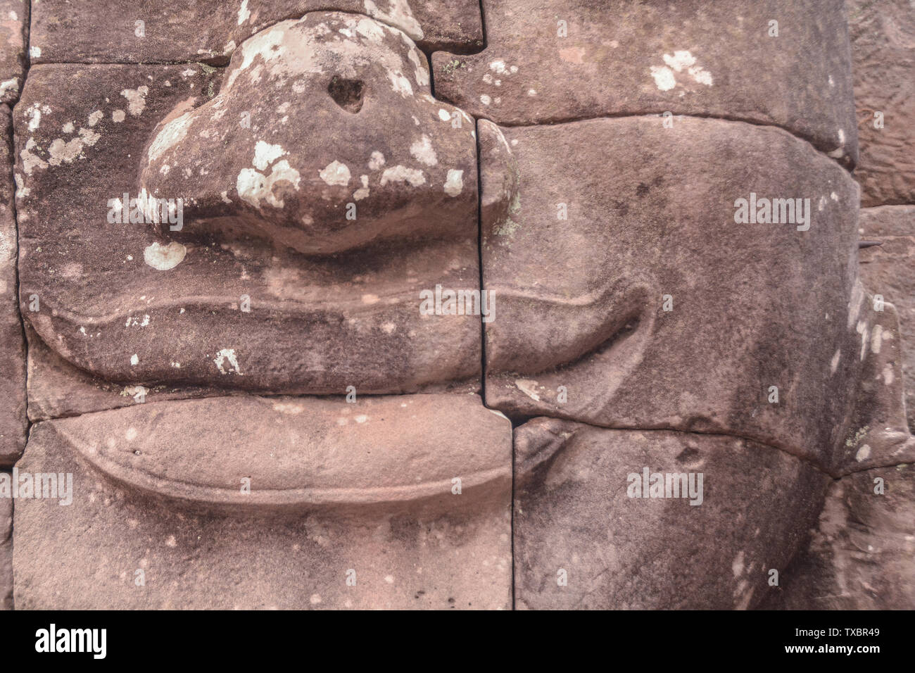 Angkor Wat Angkor's smile Stock Photo - Alamy