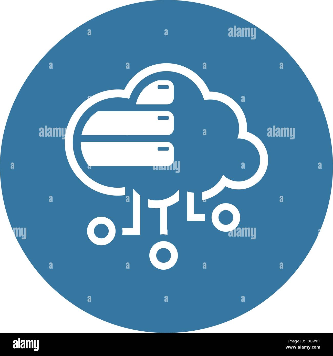 Simple Cloud Database Vector Icon Stock Vector Image & Art - Alamy