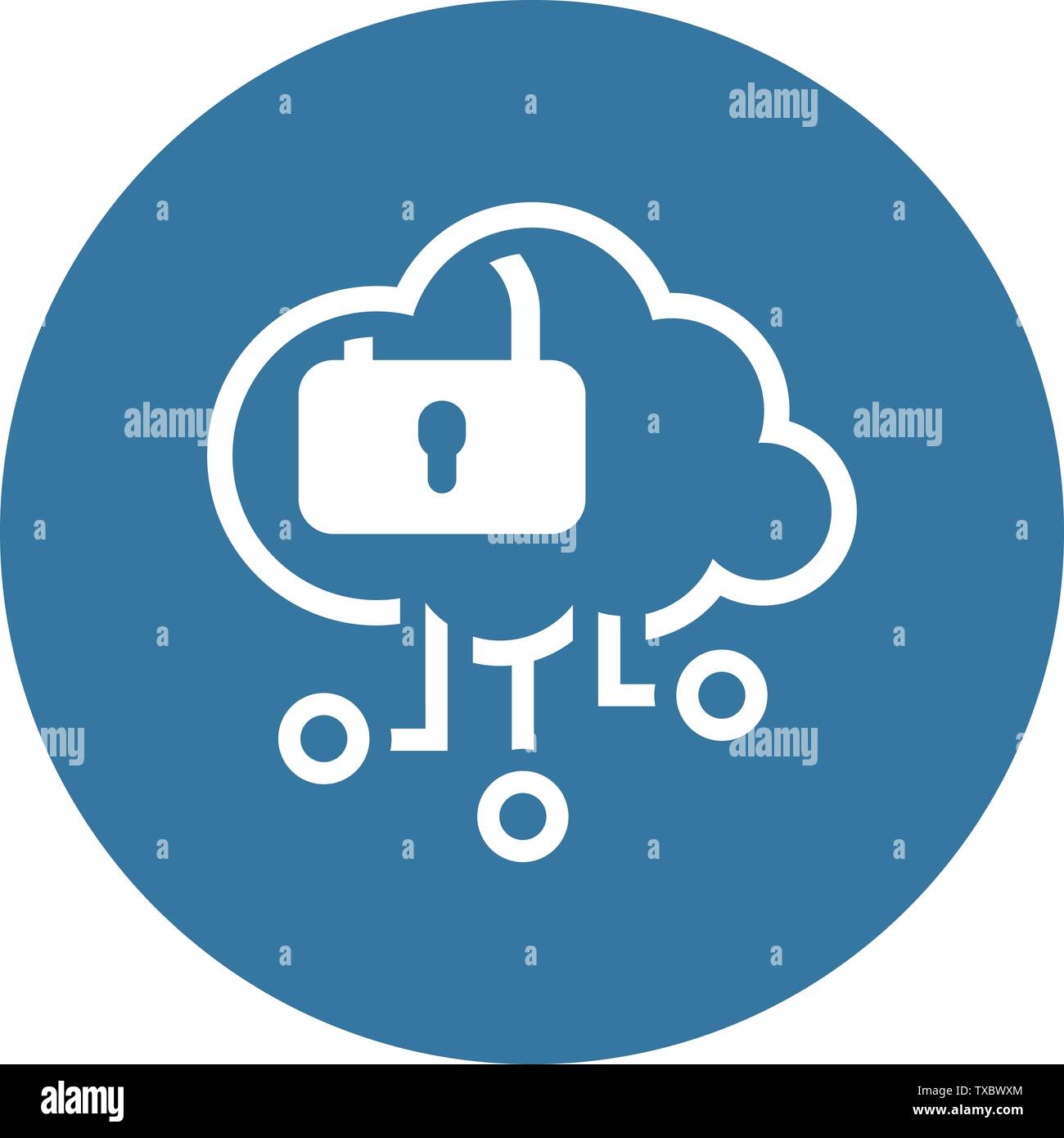 Cloud security vector line Stock Vector Images - Alamy