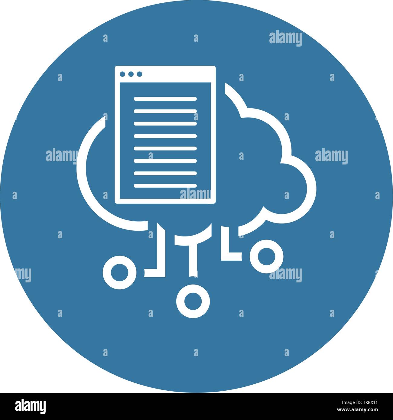 Simple Cloud Documents Vector Icon Stock Vector Image & Art - Alamy