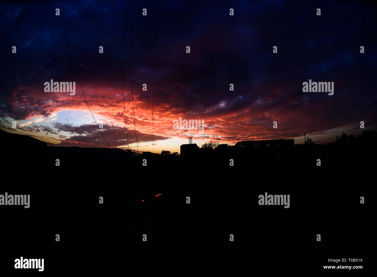 Sunset, twilight night Stock Photo - Alamy