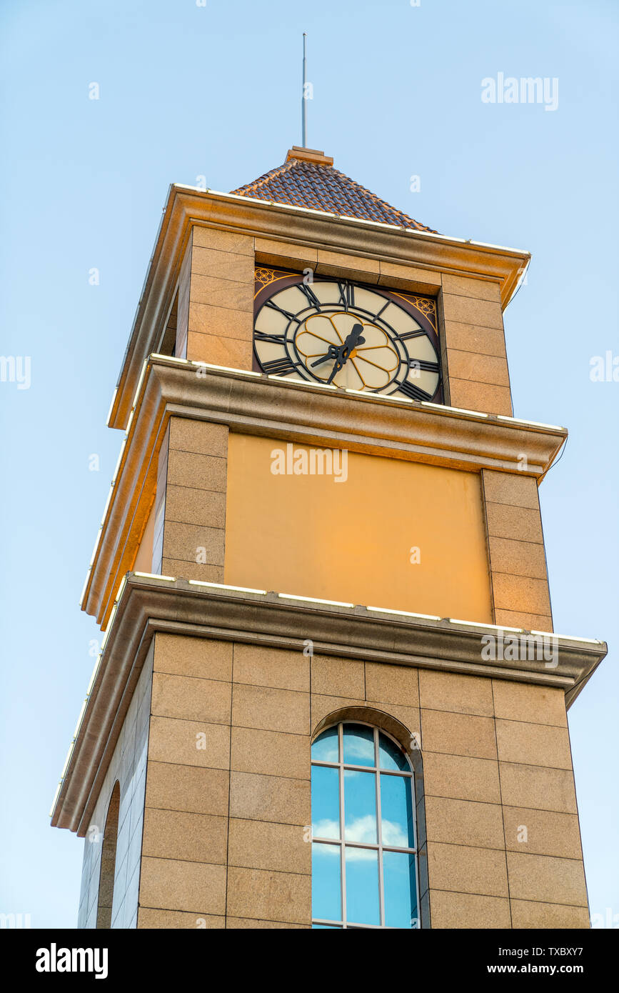 Clock Tower in Taiping Town, Nanyang, Henan Province Stock Photo - Alamy