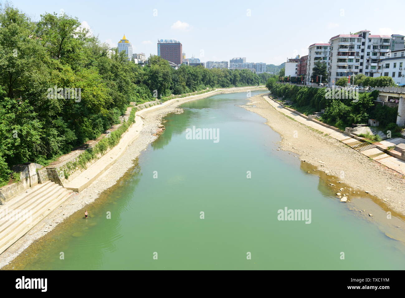 Scenery of the Qingjiang River Stock Photo - Alamy