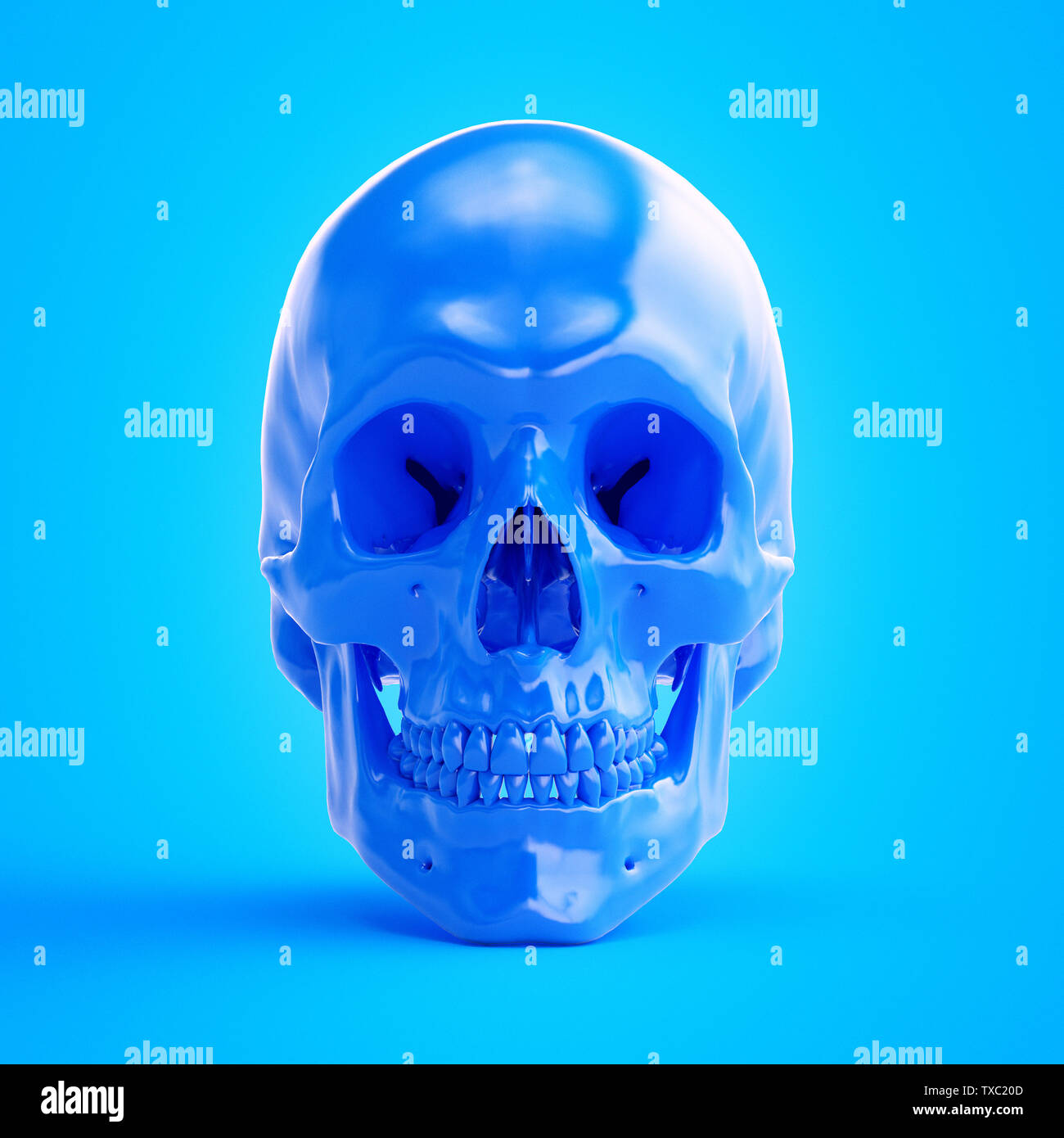 Blue skull hi-res stock photography and images - Alamy