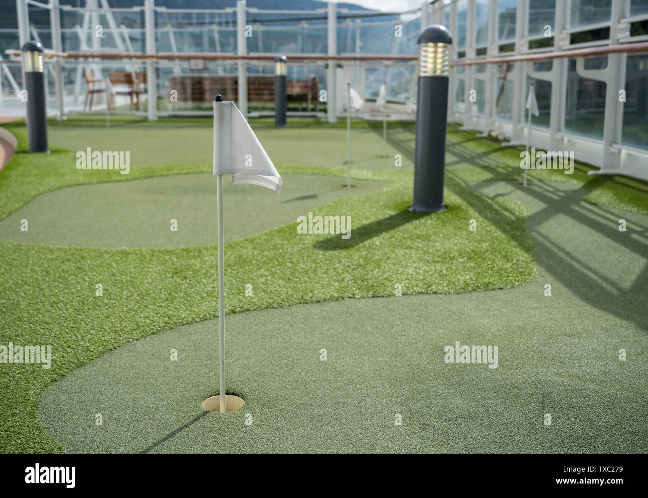 Mini golf on the deck of a cruise ship Stock Photo - Alamy