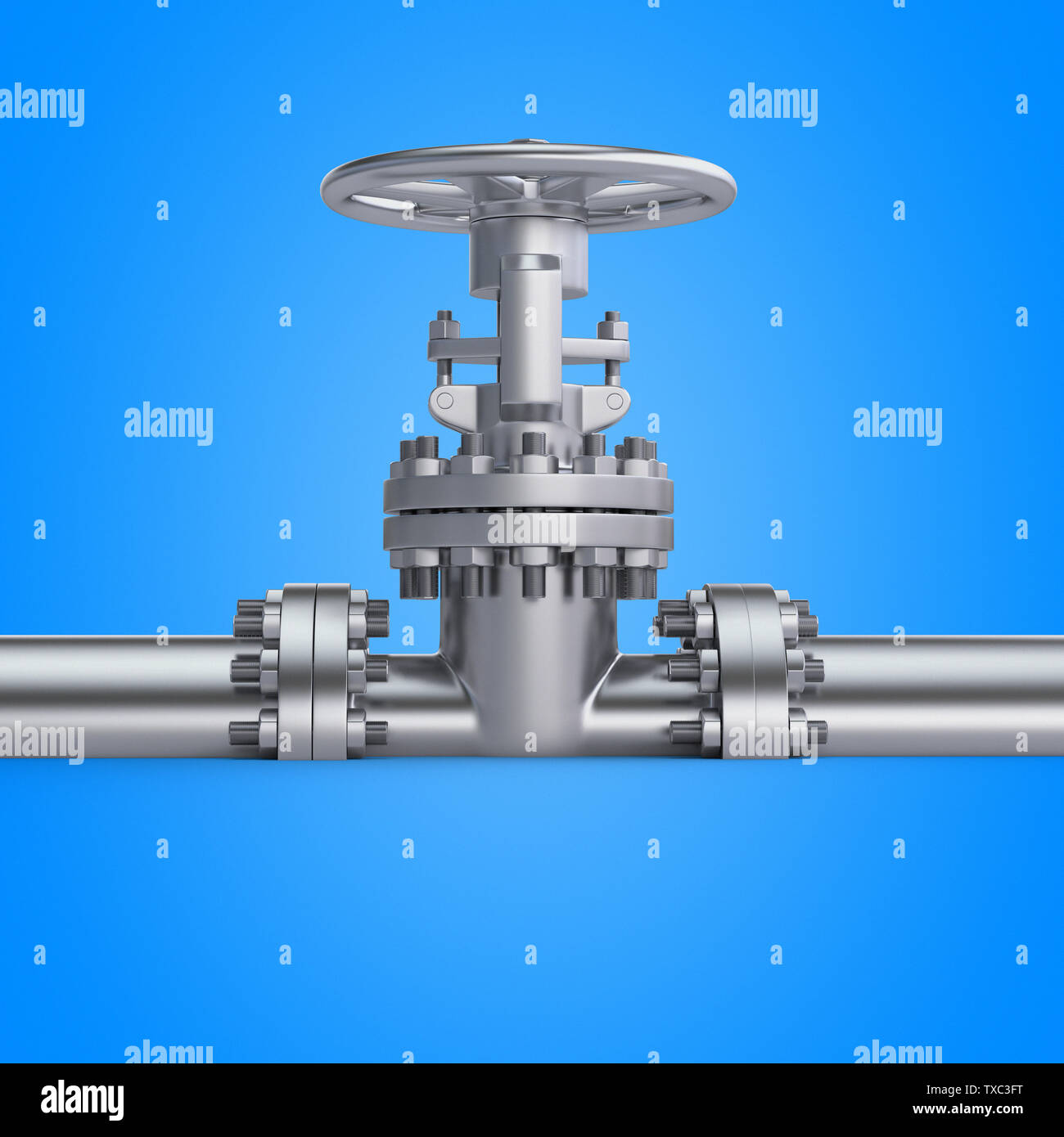 Industrial valve 3d illustration hi-res stock photography and images ...